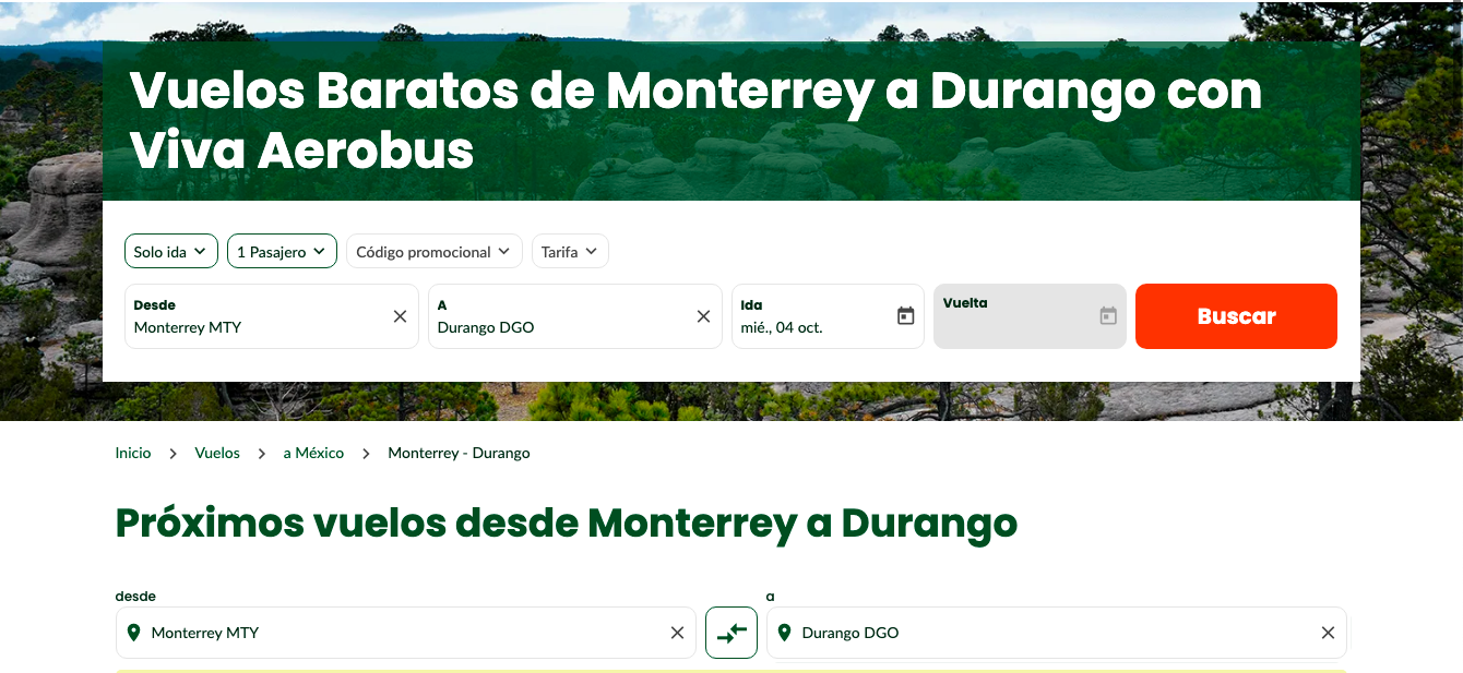 Confirmado el regreso de ruta aérea Durango-Monterrey; el vuelo se ...