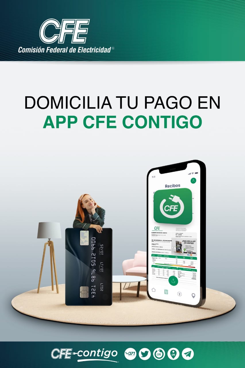 Con la aplicación móvil CFE contigo es más fácil realizar tus pagos ...