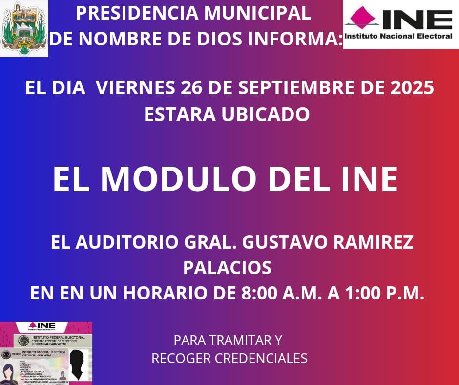 Este viernes continuará la atención del módulo del INE en Nombre de ...